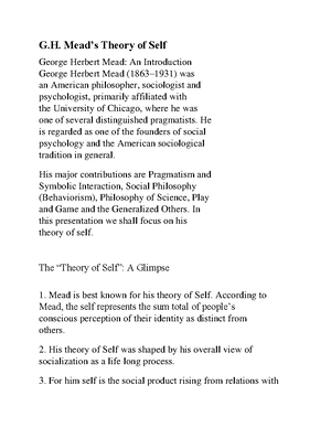 Erving Goffman The Presentation of Self In Everyday Life - Erving ...