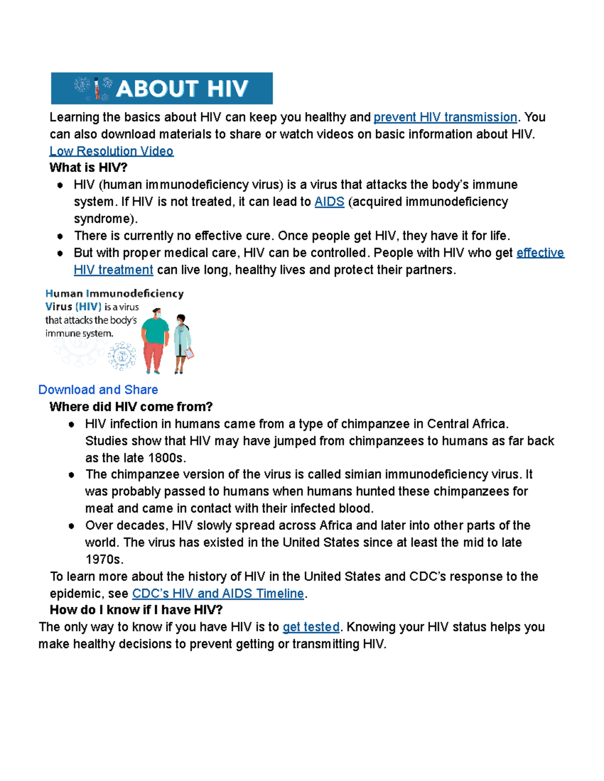 HIV - Awareness - Learning the basics about HIV can keep you healthy ...