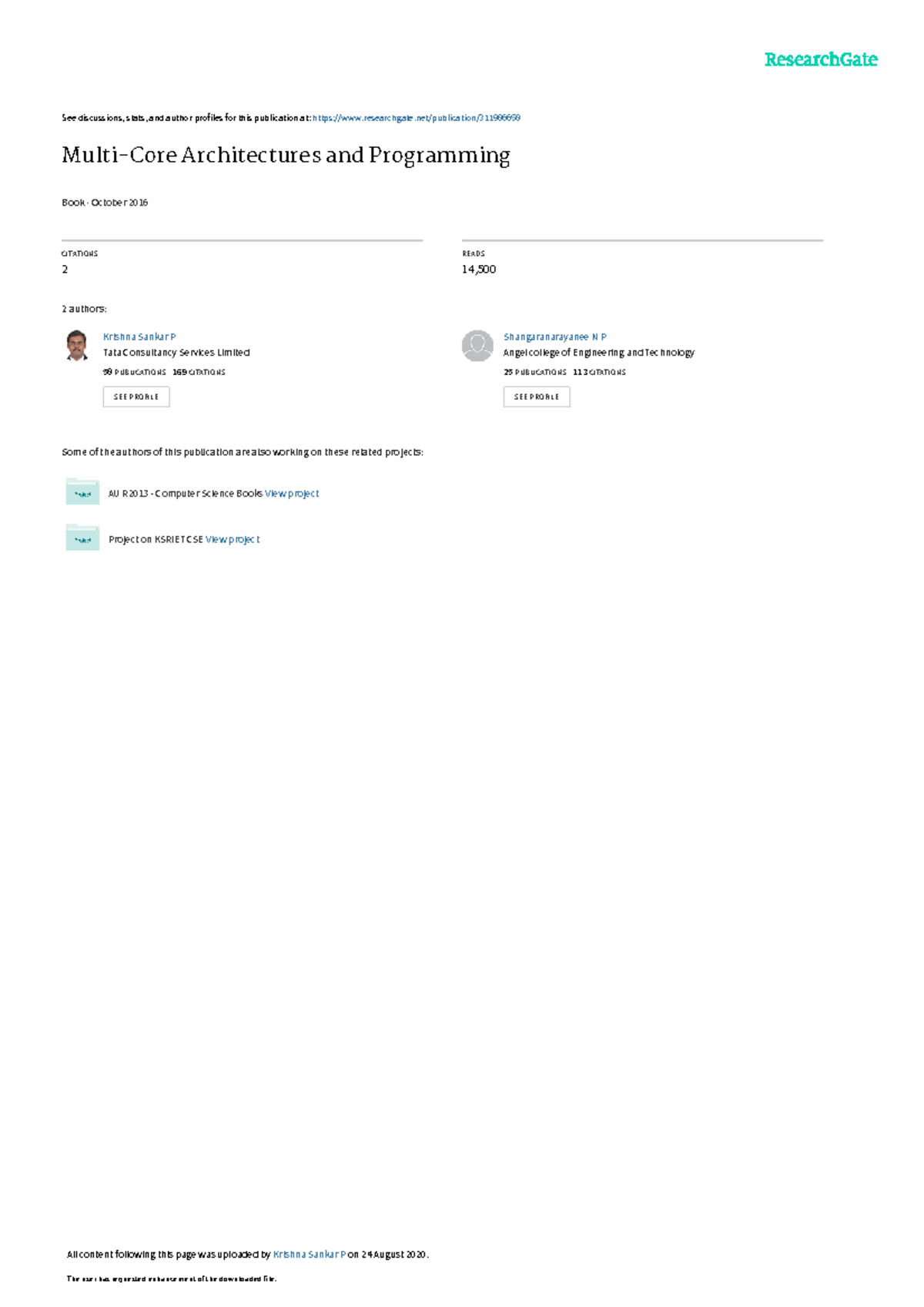 Prebook MCA P - See discussions, stats, and author profiles for this publication at: - Studocu