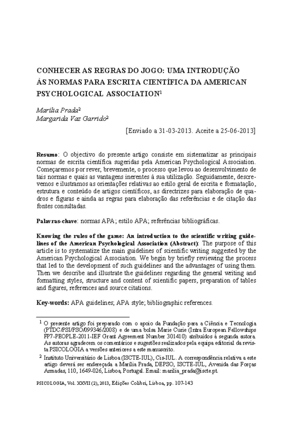 Exemplo Artigo Científico Introduçao normas APA - CONHECER AS REGRAS DO ...