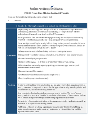 5-2 project three milestone prioritizing evaluation criteria - CYB 220 ...
