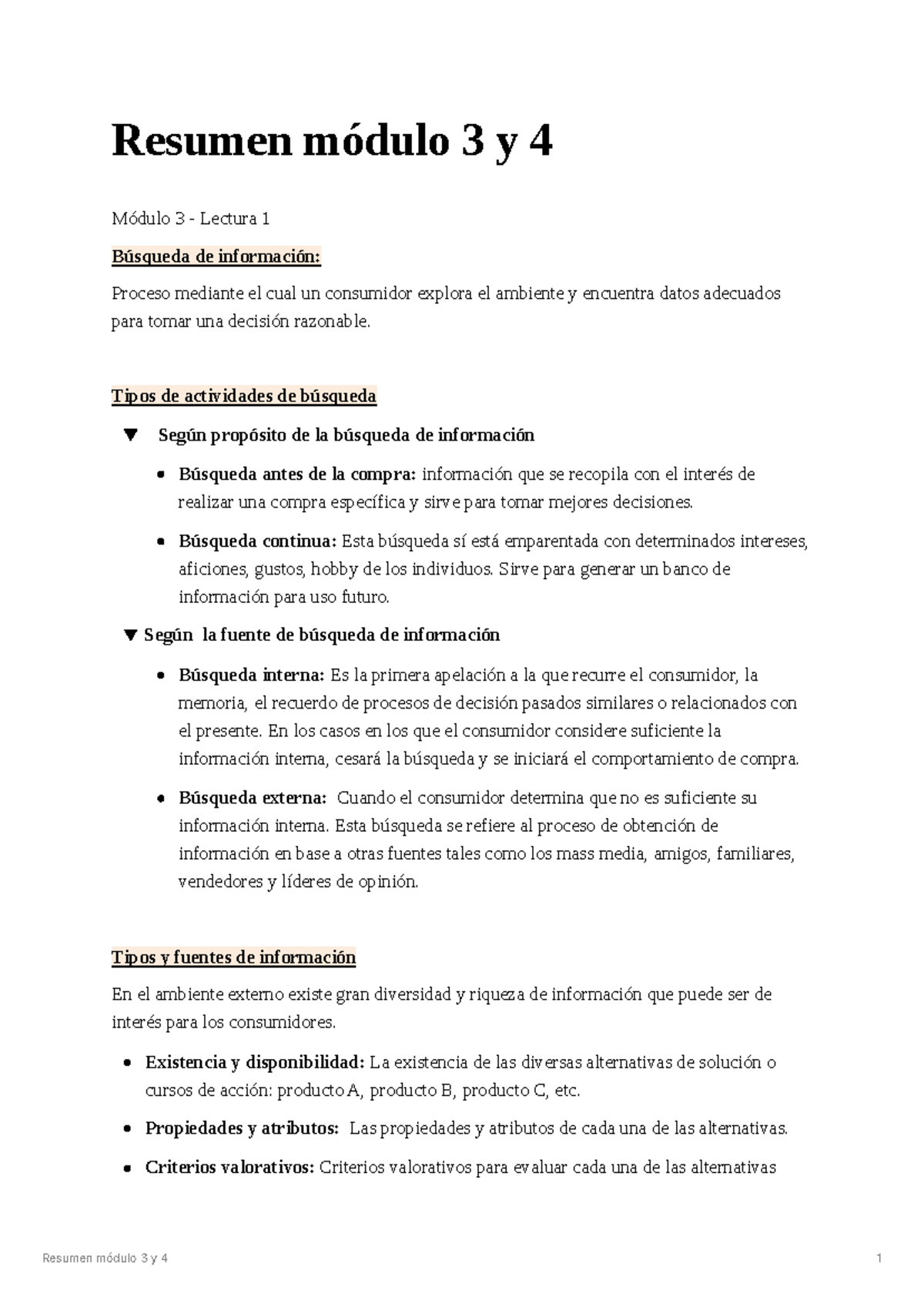 Resumen módulo 3 CDC - Resumen módulo 3 y 4 Módulo 3 - Lectura 1 Búsqueda de información ...