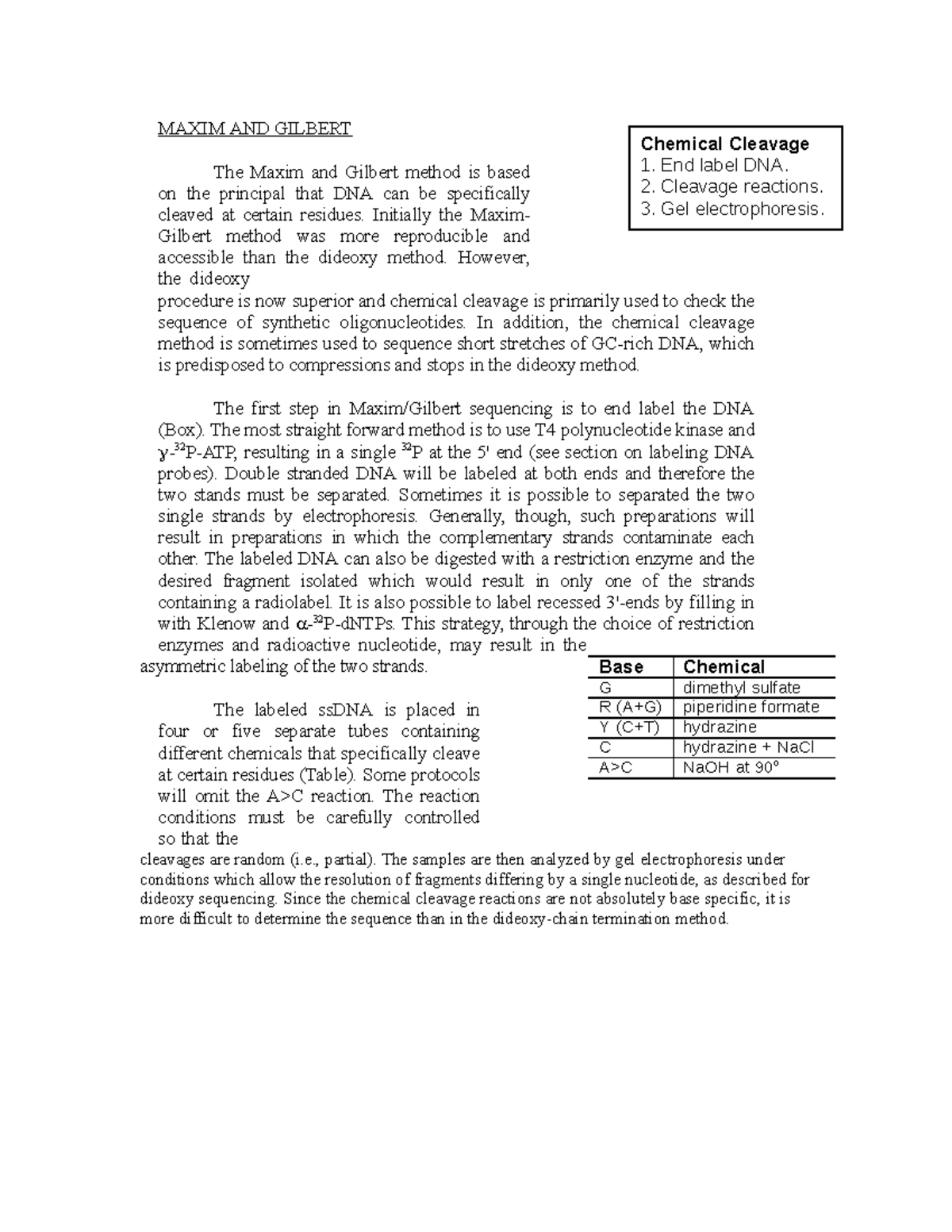 Maxim AND Gilbert - MAXIM AND GILBERT The Maxim and Gilbert method is ...