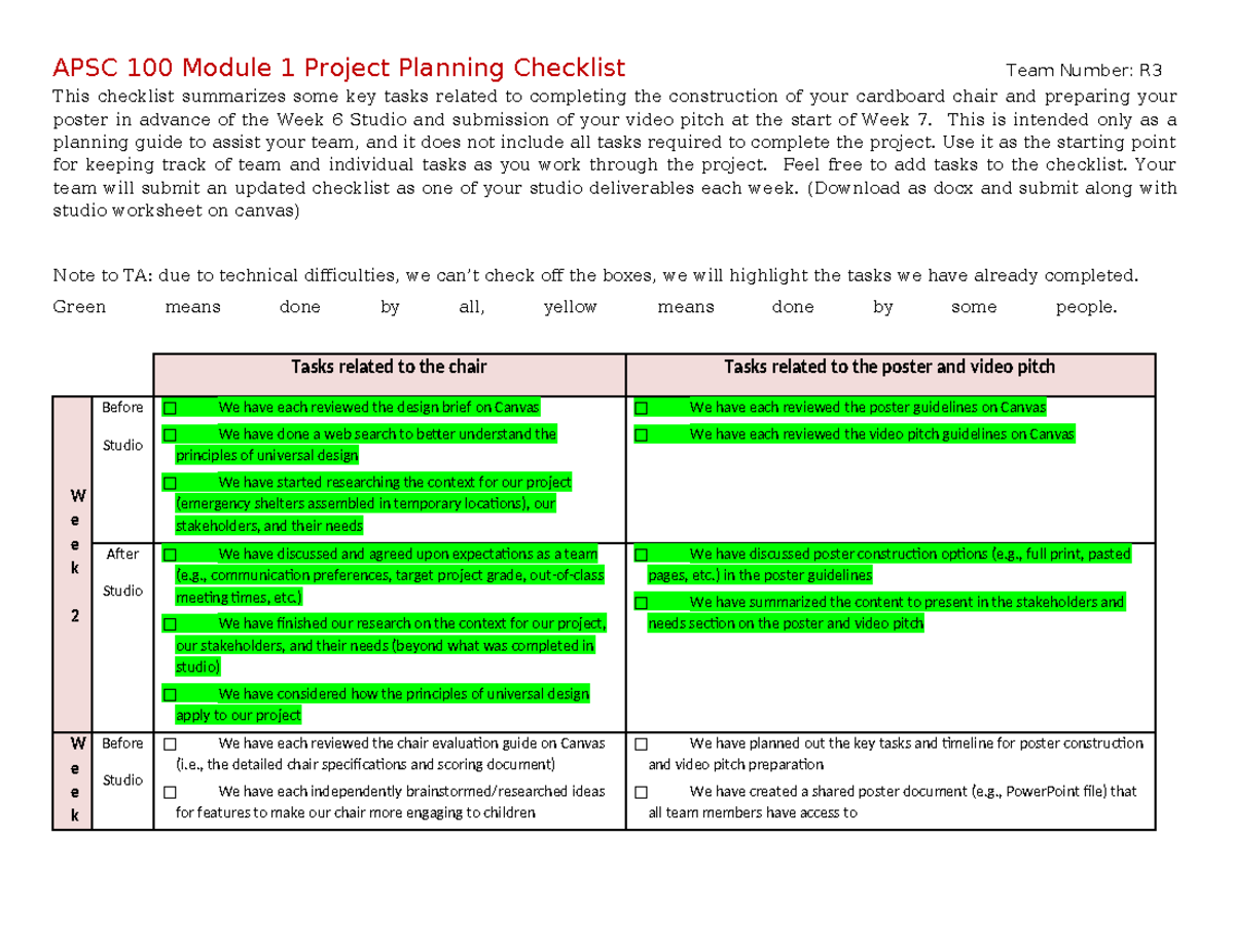 R3 Week 2 Checklist - flap flap flap - APSC 100 Module 1 Project ...