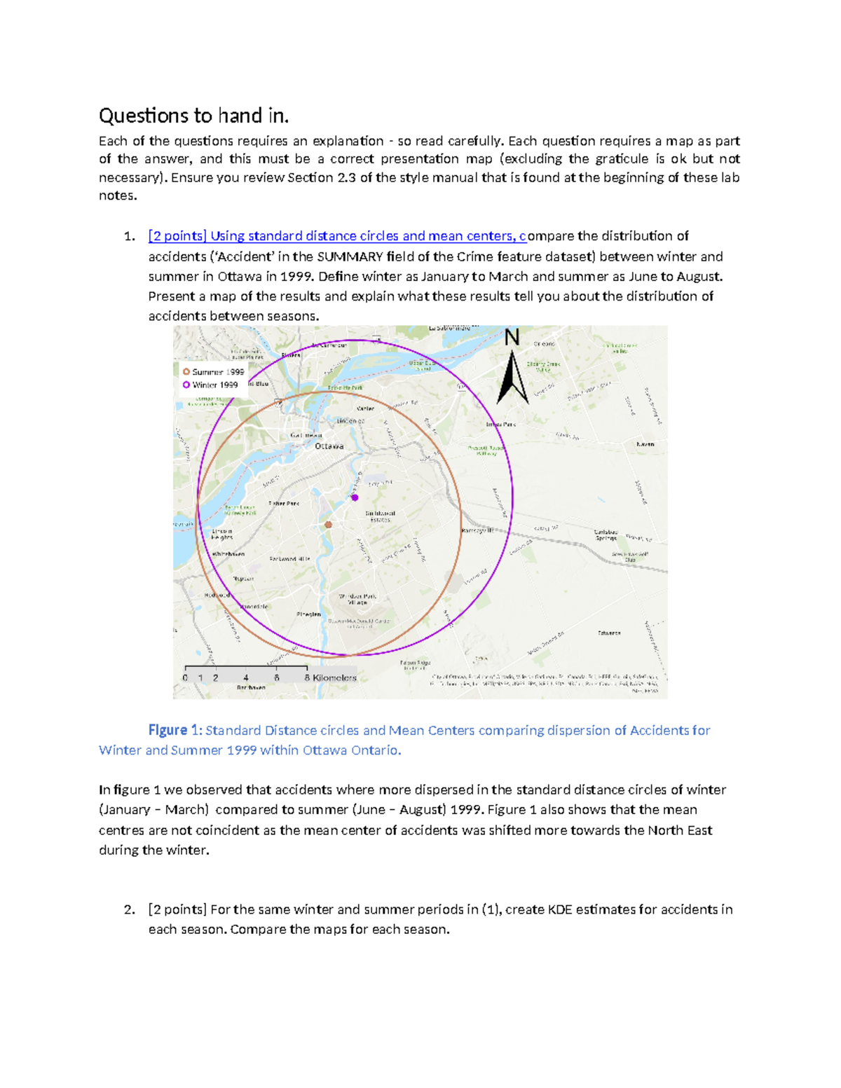 Arcgis exercise 3 - Questions to hand in. Each of the questions ...