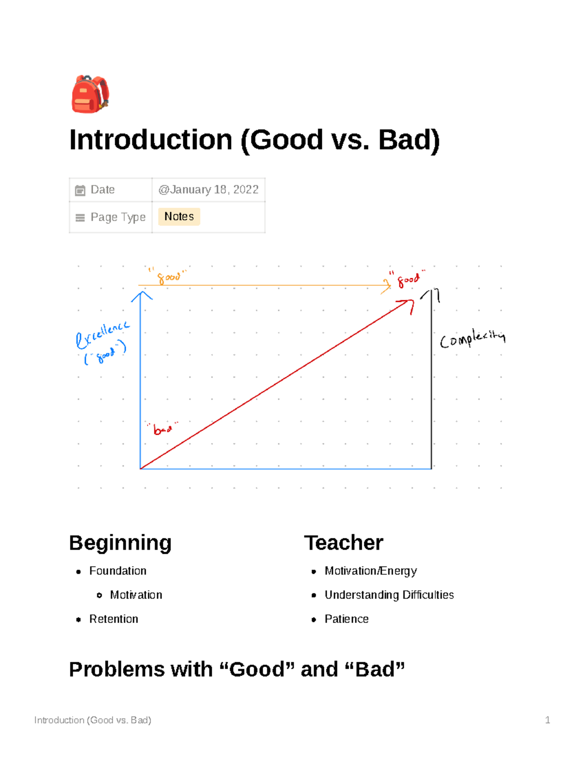 Introduction (Good vs Bad) - Introduction (Good vs. Bad) 1 🎒 ...