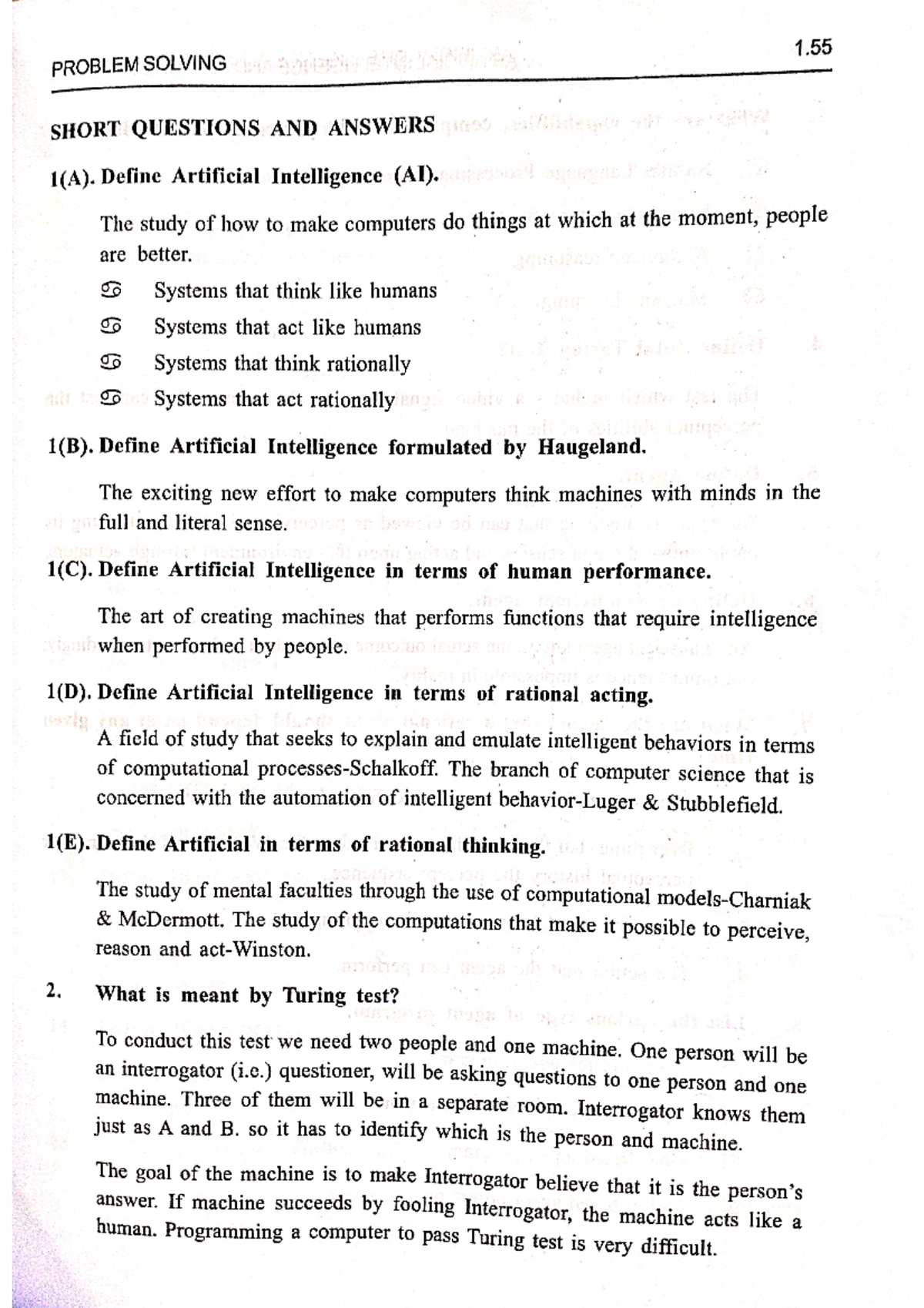 1 TO 5 Units 2 Marks - Computer Science - Studocu
