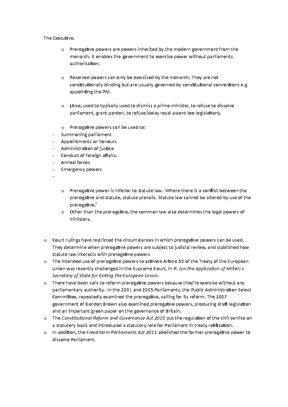 The Executive - Seminar answers/summaries of lectures. - The Executive ...