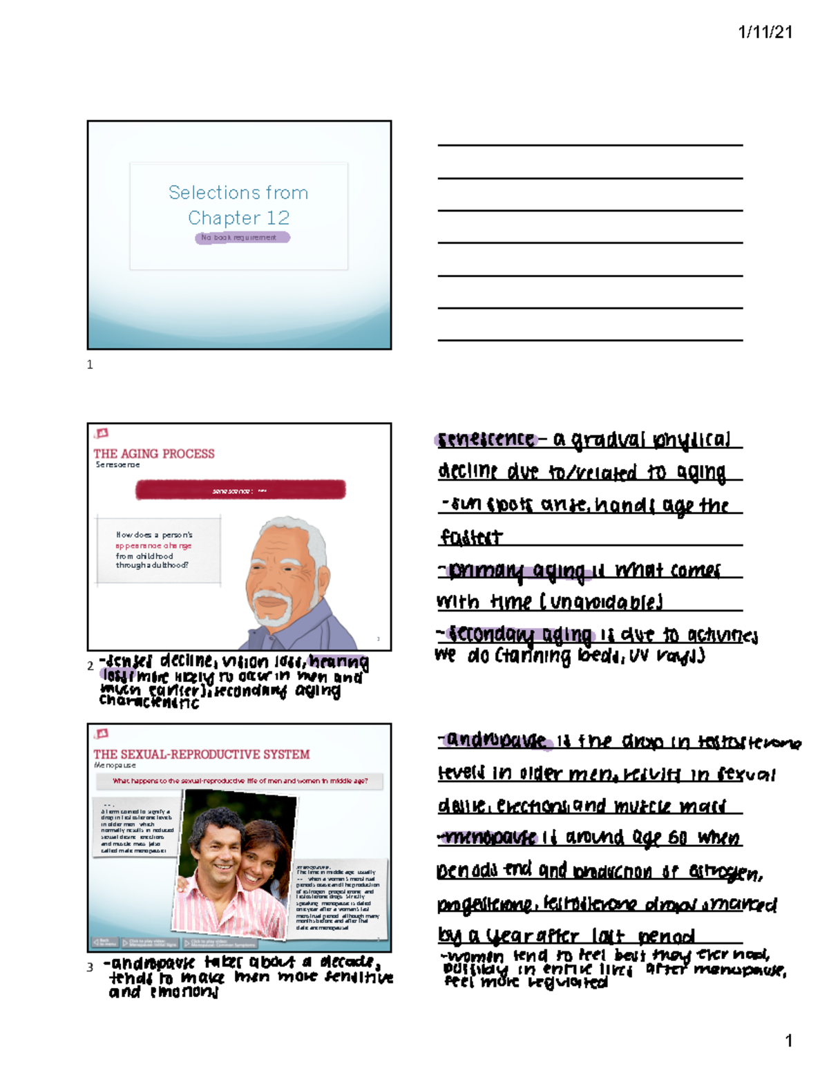 Chapter 12 + 13 + 14 + 15 - Selections from Chapter 12 No book ...
