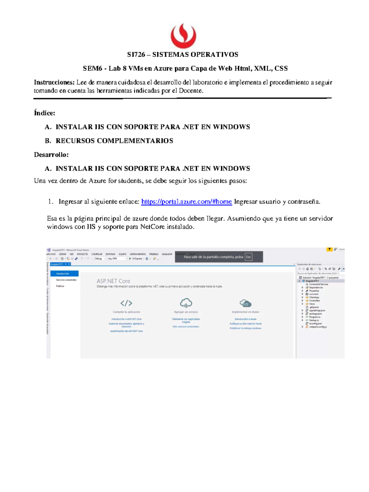 Semana 6 - Lab 8 VMs en Azure para Capa de Web Html, XML, CSS - SI726 – SISTEMAS OPERATIVOS SEM6 ...