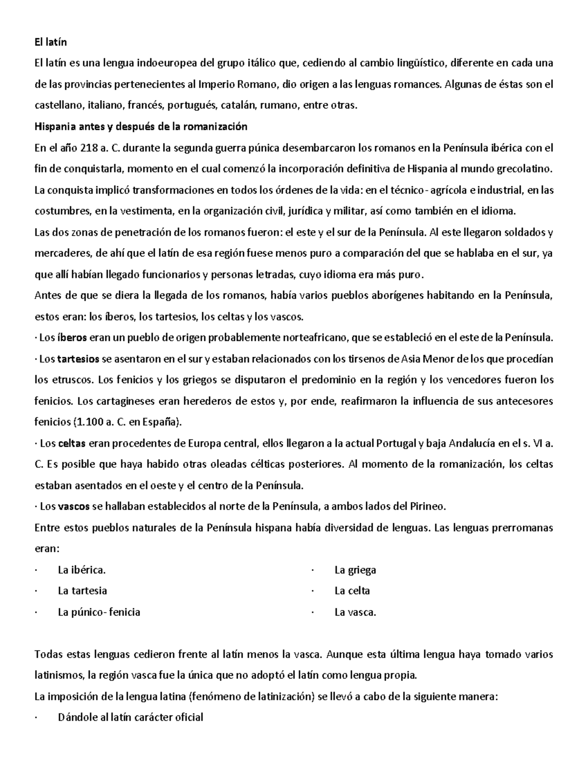 El latín - Historia - El latÌn El latÌn es una lengua indoeuropea del ...