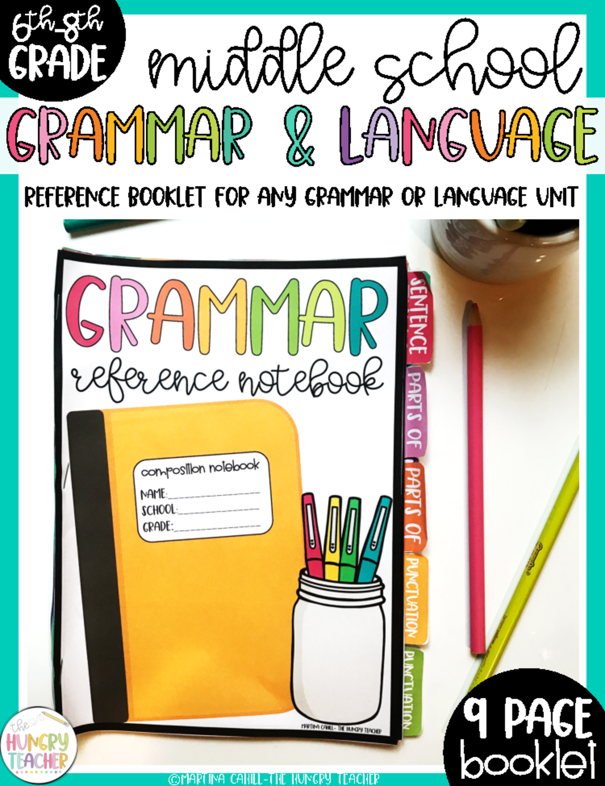 Grammar Notebooks TABS Reference Pages - REFERENCE BOOKLET FOR ANY ...