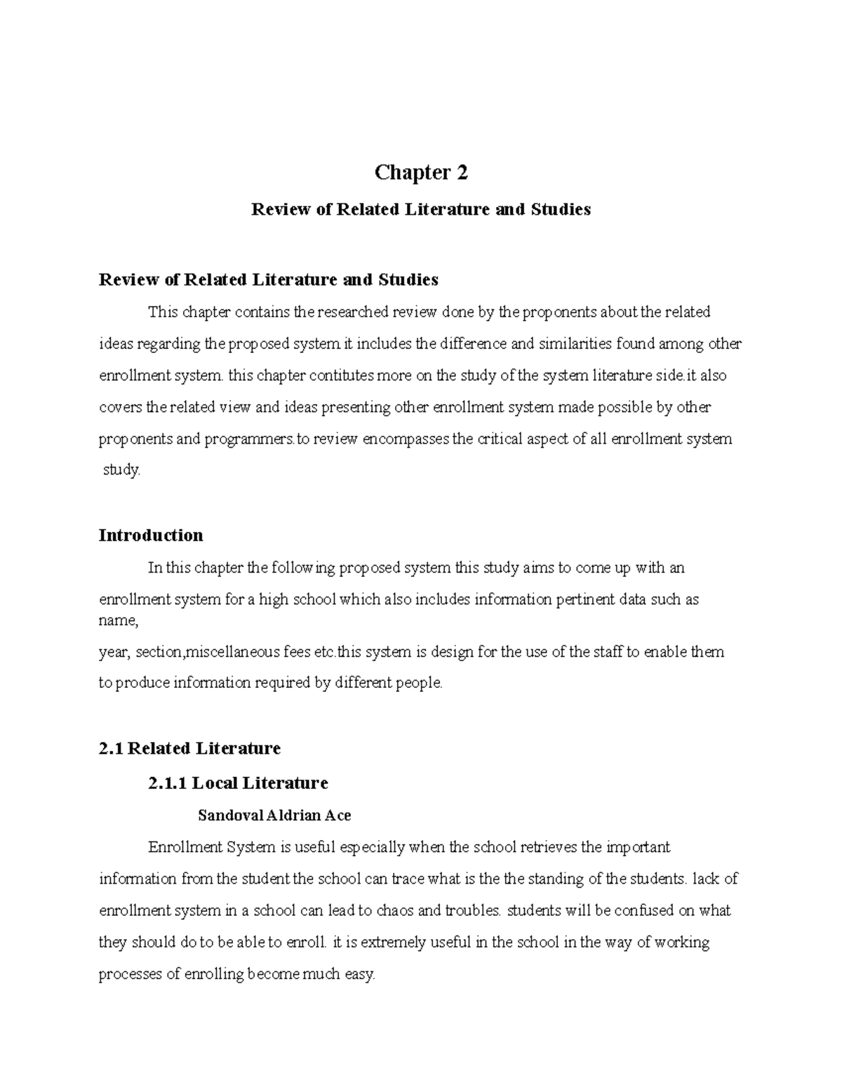 Chapter 2 Local and Foreign Literature - Chapter 2 Review of Related ...