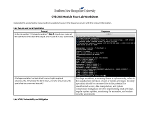 CYB 260 Project One Milestone Justin Osuch - CYB 260 Project One ...