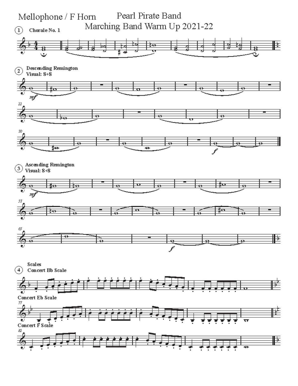 Warm+Up+Exercises+2021-22+-+Mellophone+%3A+F+Horn - & b 4 4 n w w u 1 ...