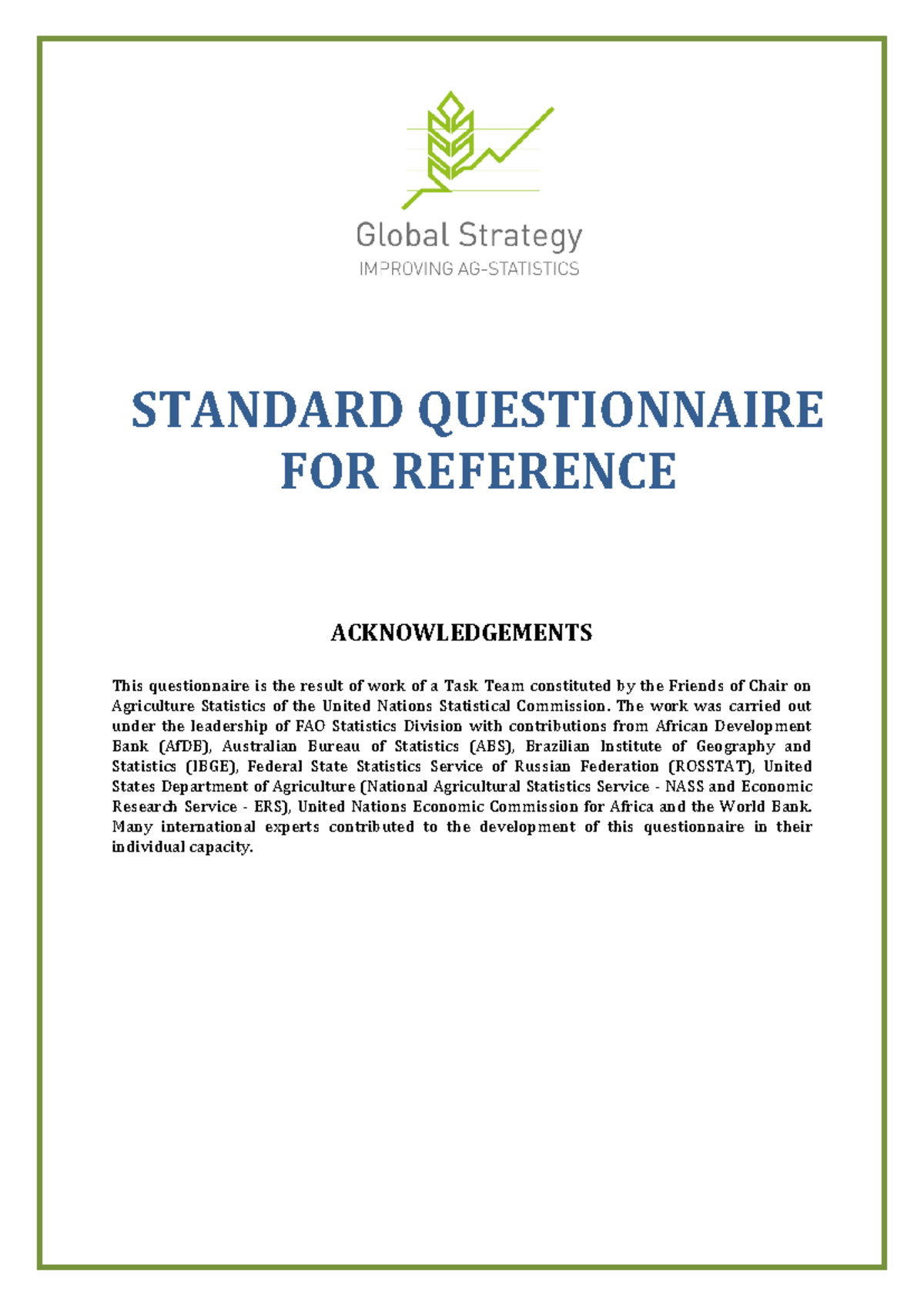 Country Assessment 120224 - STANDARD QUESTIONNAIRE FOR REFERENCE ...