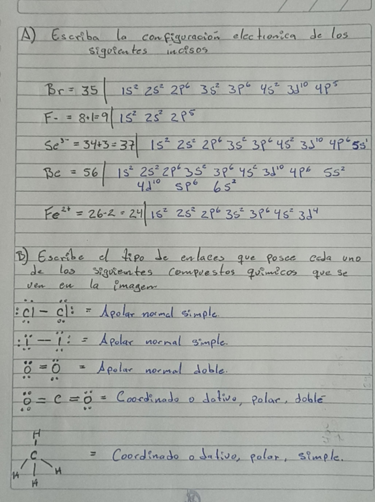 Ll4 - enlaces - Quimica inorgánica - Studocu