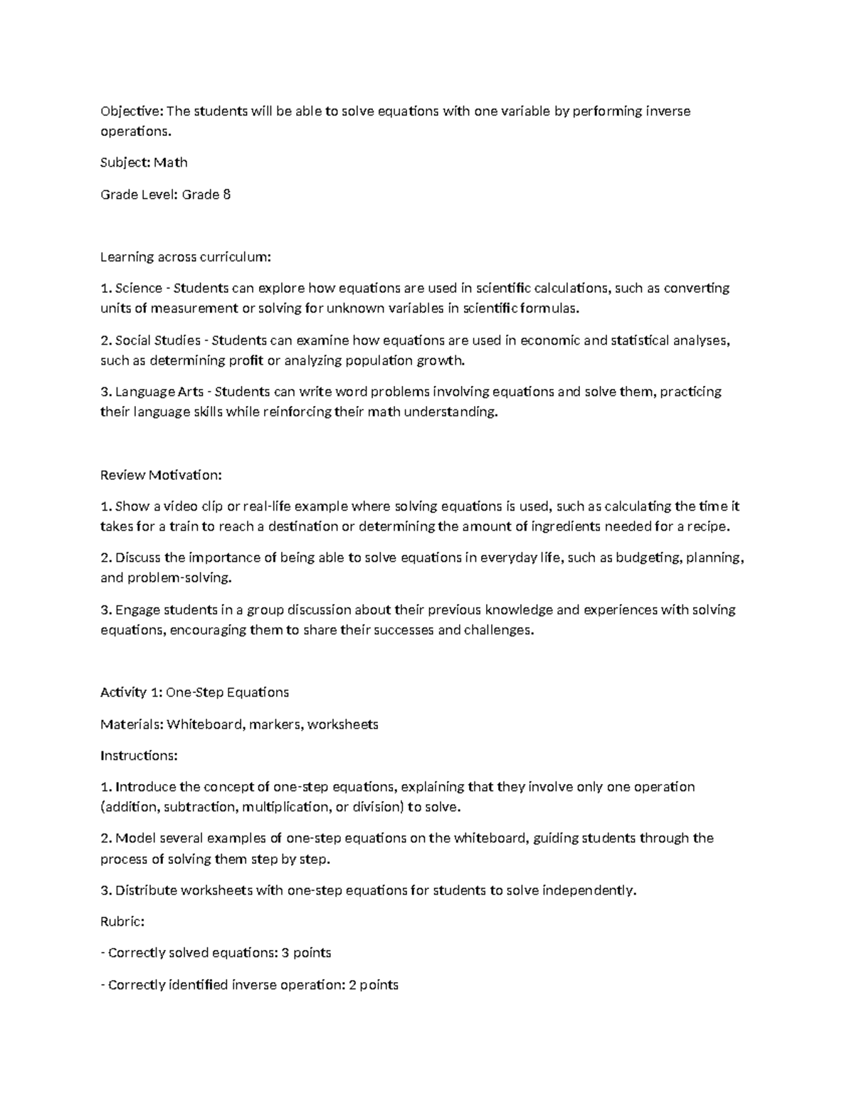 Grade 8-lessonplan - Summary Philosophy and Logic - Objective: The ...