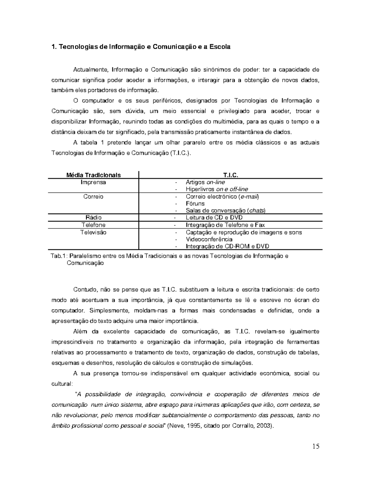 Manual Tecnologias de Informação e Comunicação - 1. Tecnologias de ...