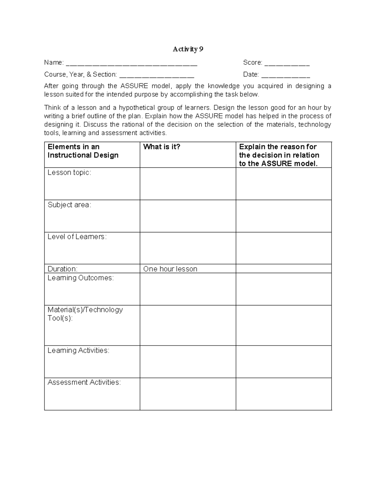 Activity-9 - Cddpbh - Activity 9 Name ...