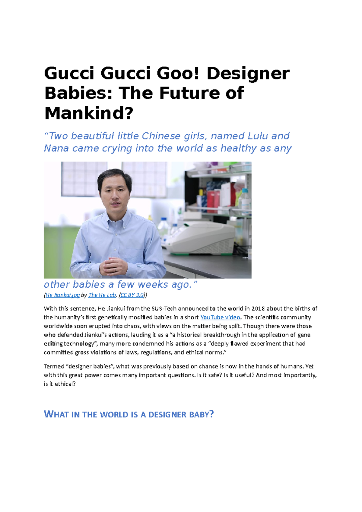 Designer Babies - Blog - Gucci Gucci Goo! Designer Babies: The Future ...