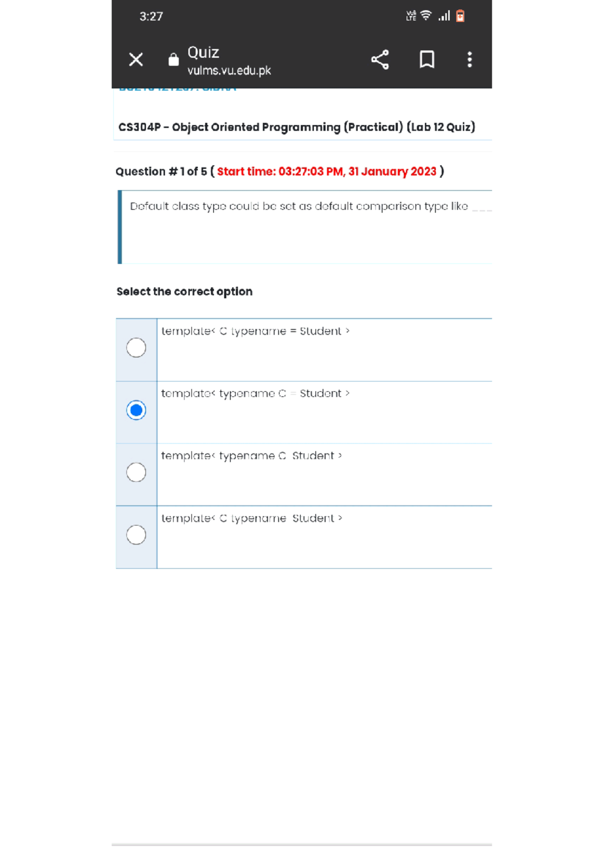 Cs304p lab 12 quiz 2023 made by SDc - Computer science - Studocu