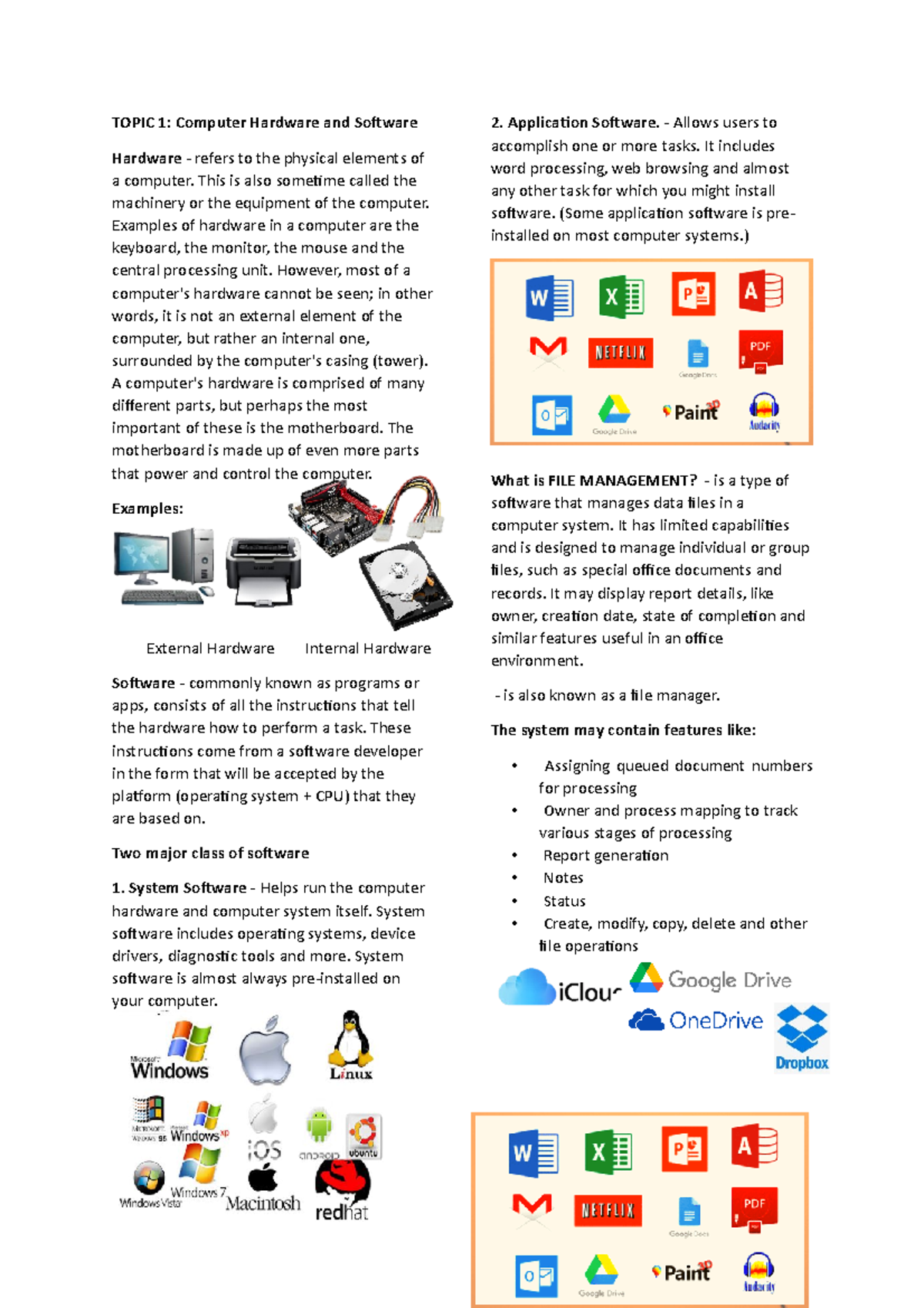 Lessons - for advanced learning and for the high grades - TOPIC 1 ...