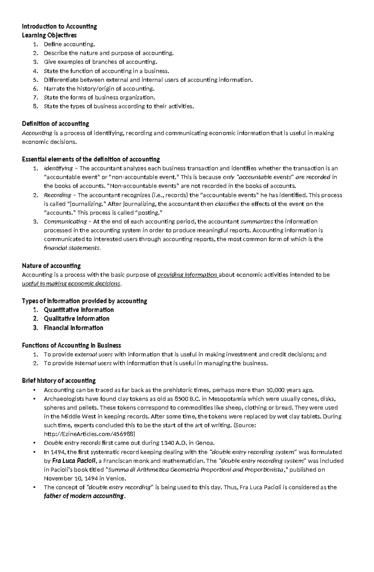 Introduction-to-Accounting - Introduction to Accounting Learning ...