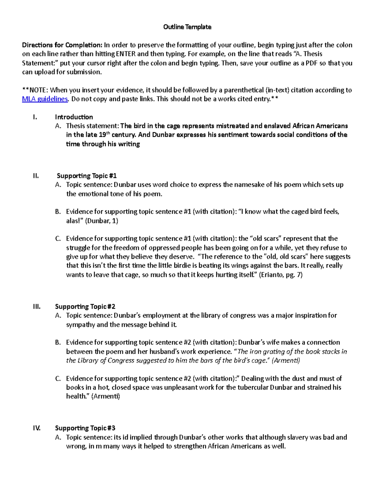 20223 ENC1102 Outline Template - Outline Template Directions for ...