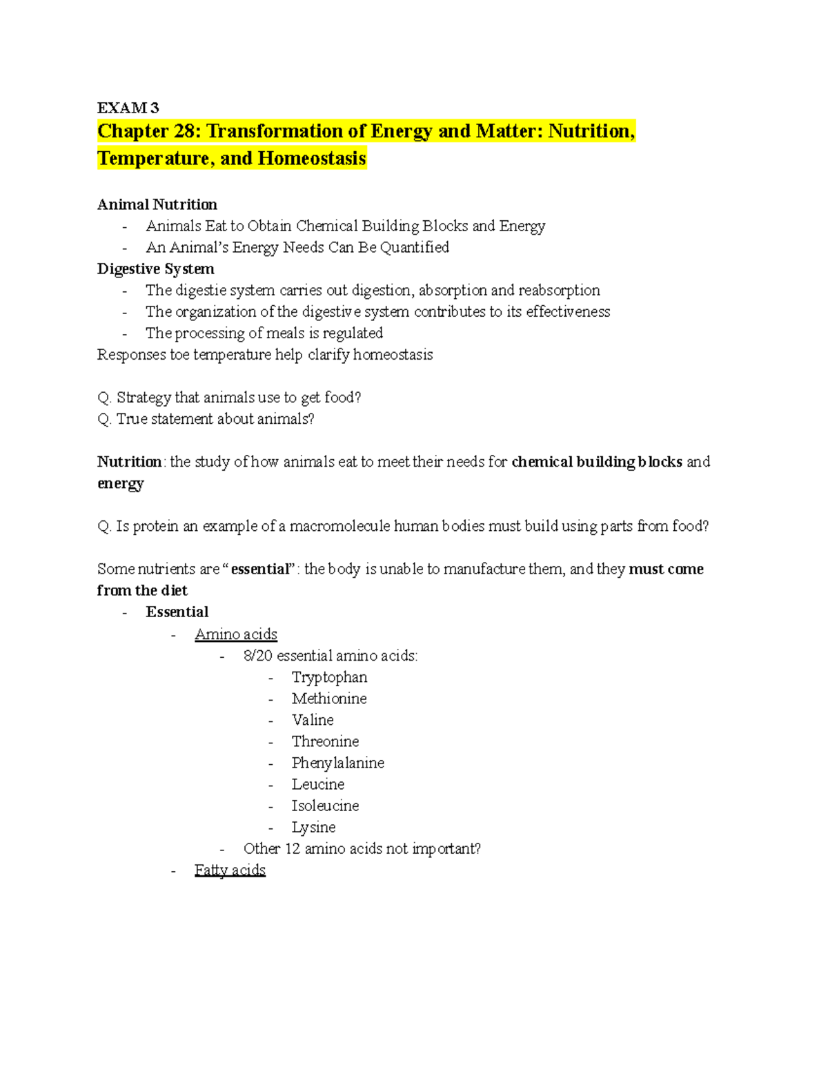 Gen Bio 2 Exam 3 Note - This is a lecture note for Exam 3 from General ...