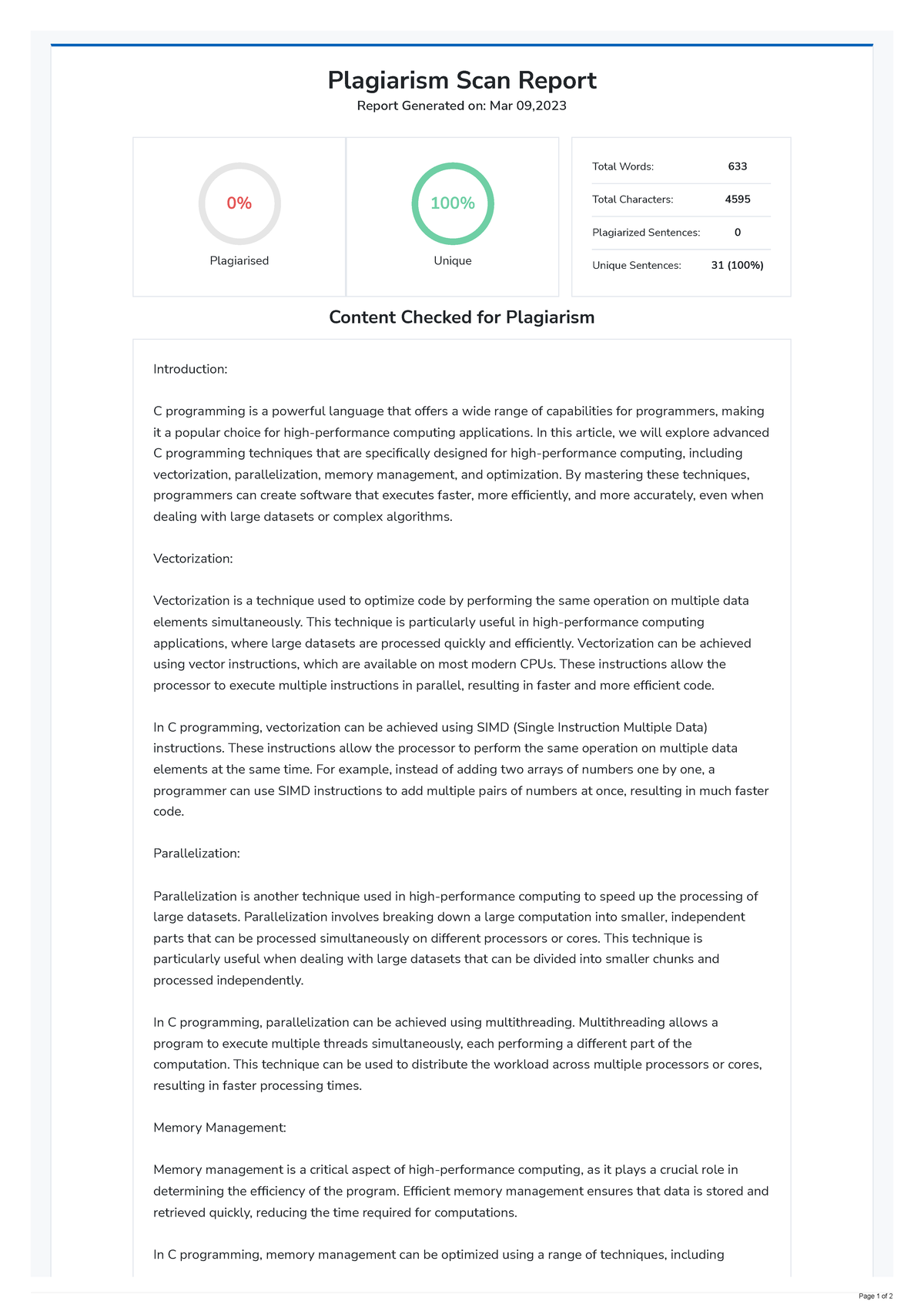 Plagiarism-report - Plagiarism Scan Report Report Generated on: Mar 09 ...