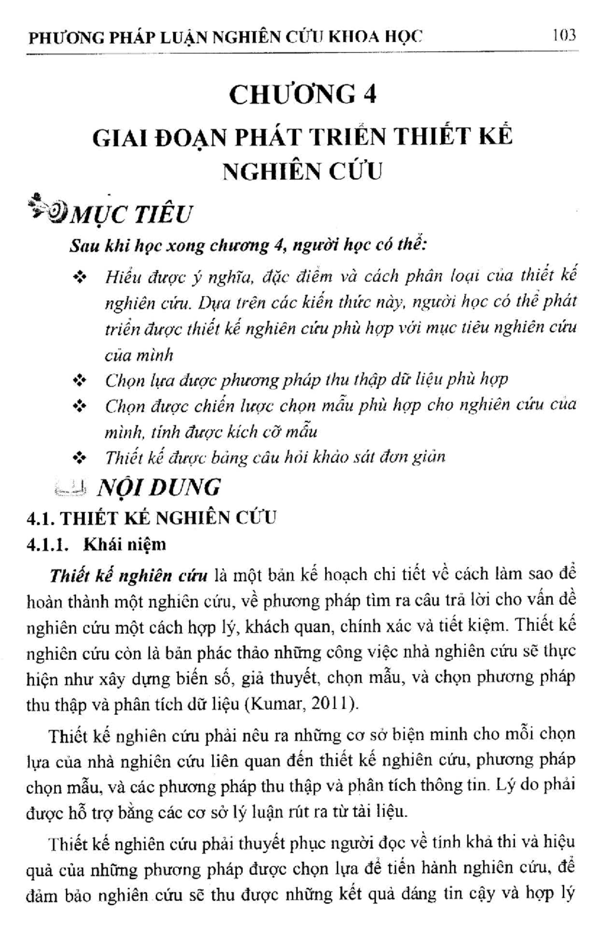 5ppl - PHUONG PHAP LUAN NGHIÊN CÚU KHOA HOC 103 CHUONG 4 GIAI DOAN PHAT TRIEN THIÉT KÉ NGHIÊN ...