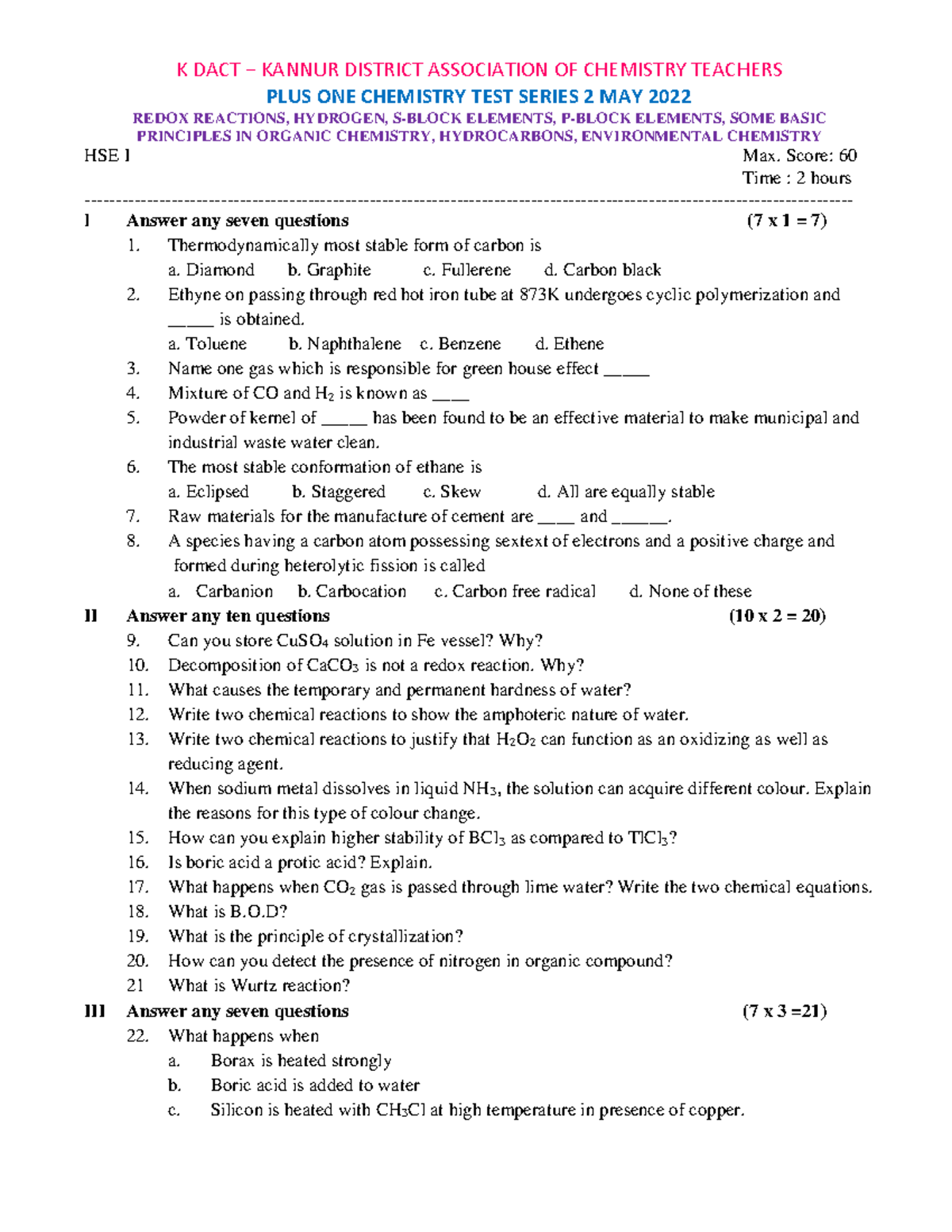 K DACT PLUS ONE Series TEST 2 MAY 22 PDF - K DACT − KANNUR DISTRICT ...