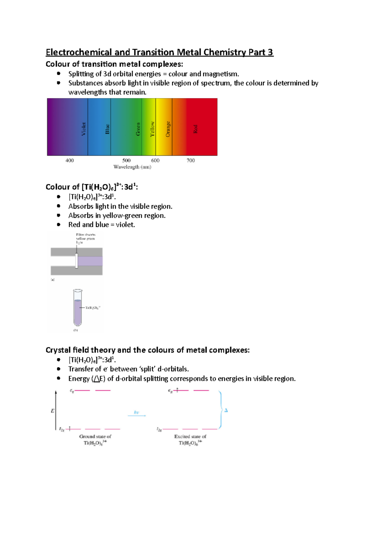 Electrochemical and Transition Metal Chemistry Part 3 - Substances ...