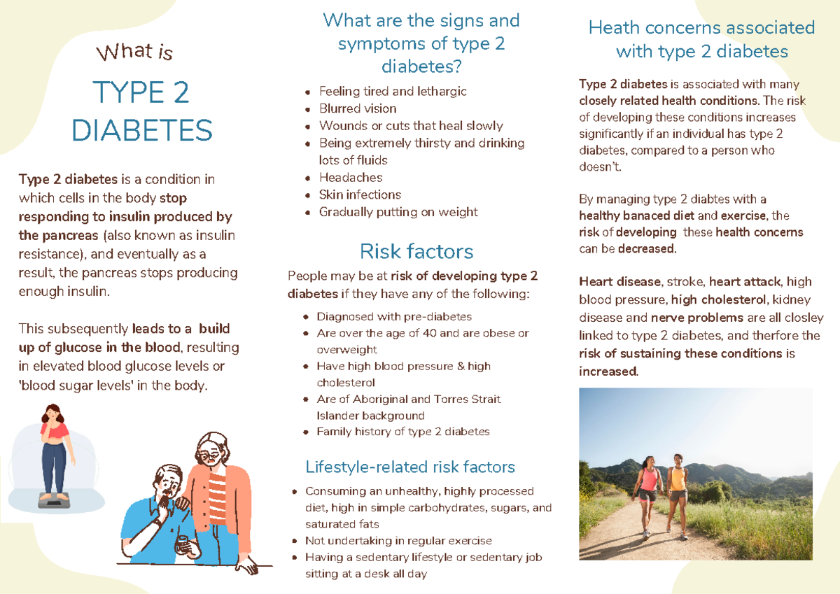 Type 2 diabetes informative brochure - TYPE 2 DIABETES Risk factors ...
