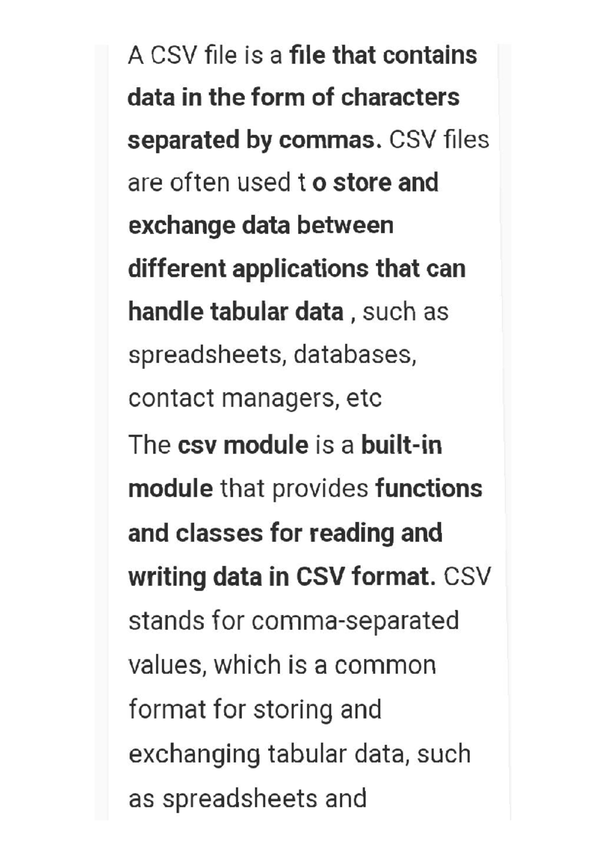 CSV file handling - Xgncik - A CSV file is a file that contains data in ...