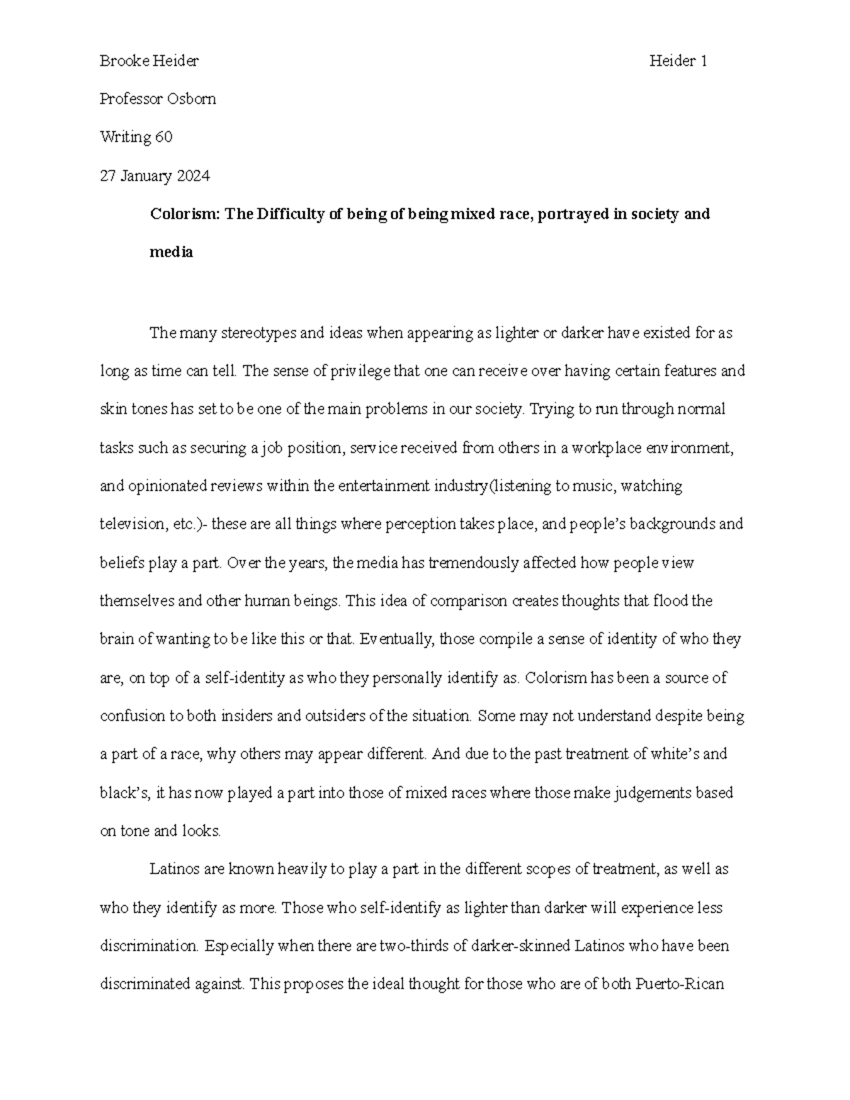 CP First Draft-Brooke Heider - Brooke Heider Heider 1 Professor Osborn ...