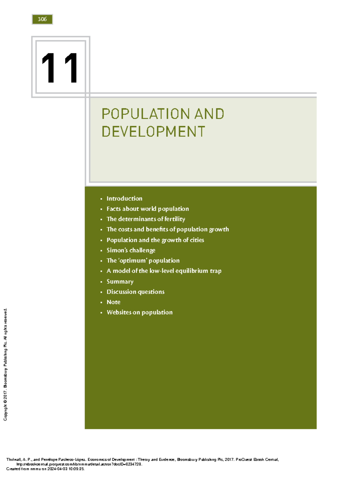 Chapter 11 Textbook - DEV - Introduction Facts about world population ...