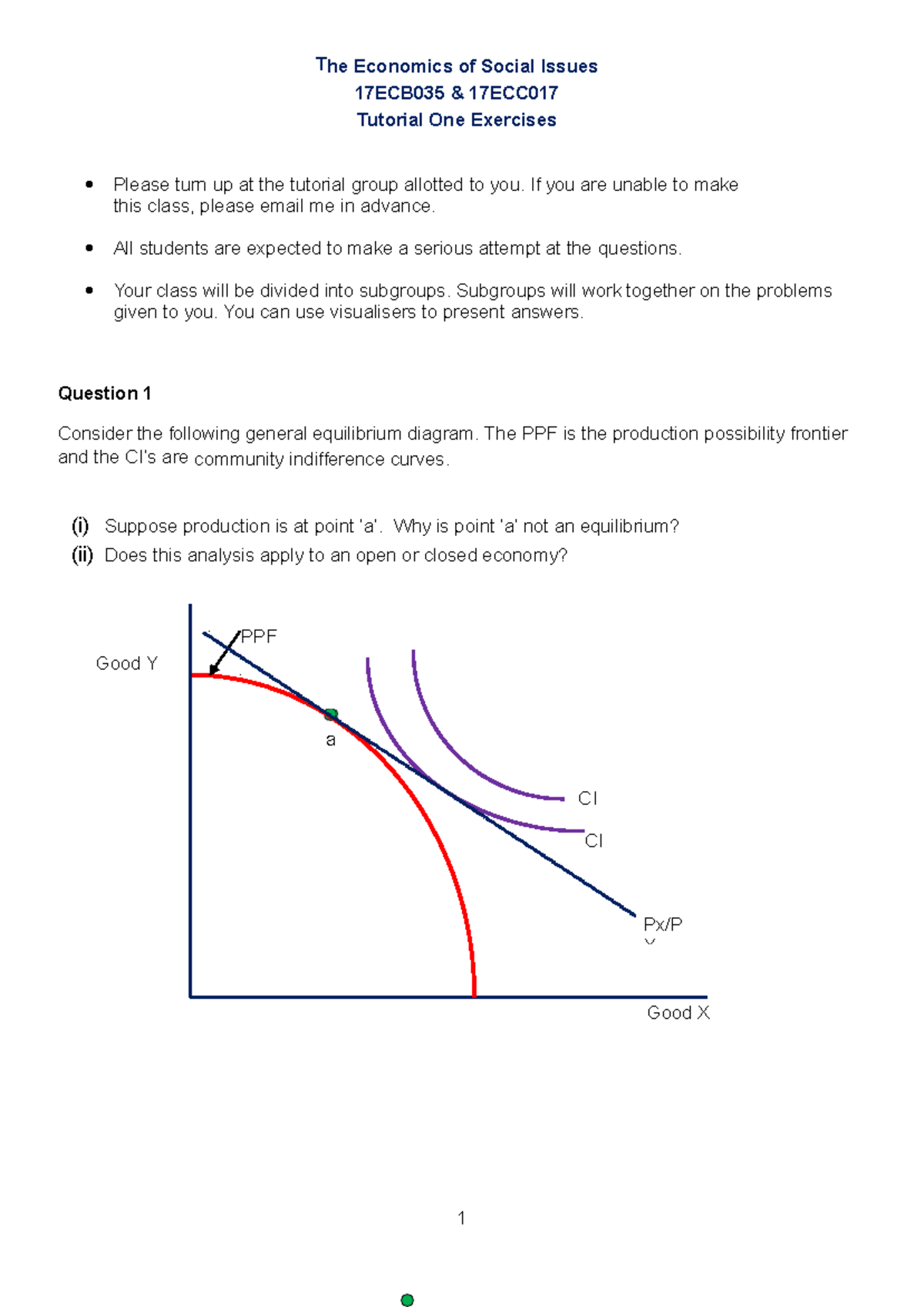 17ECB035 17ECC017 Tutorial One - The Economics of Social Issues ...