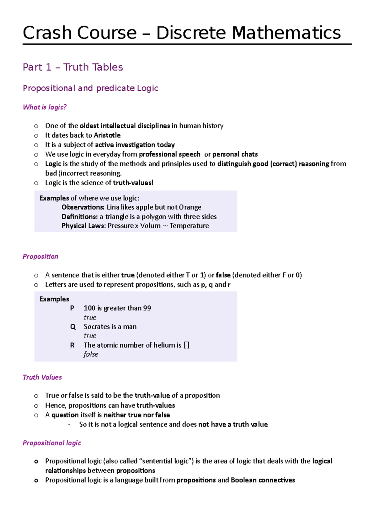 Crash Course - Discrete Mathematics - Crash Course – Discrete ...