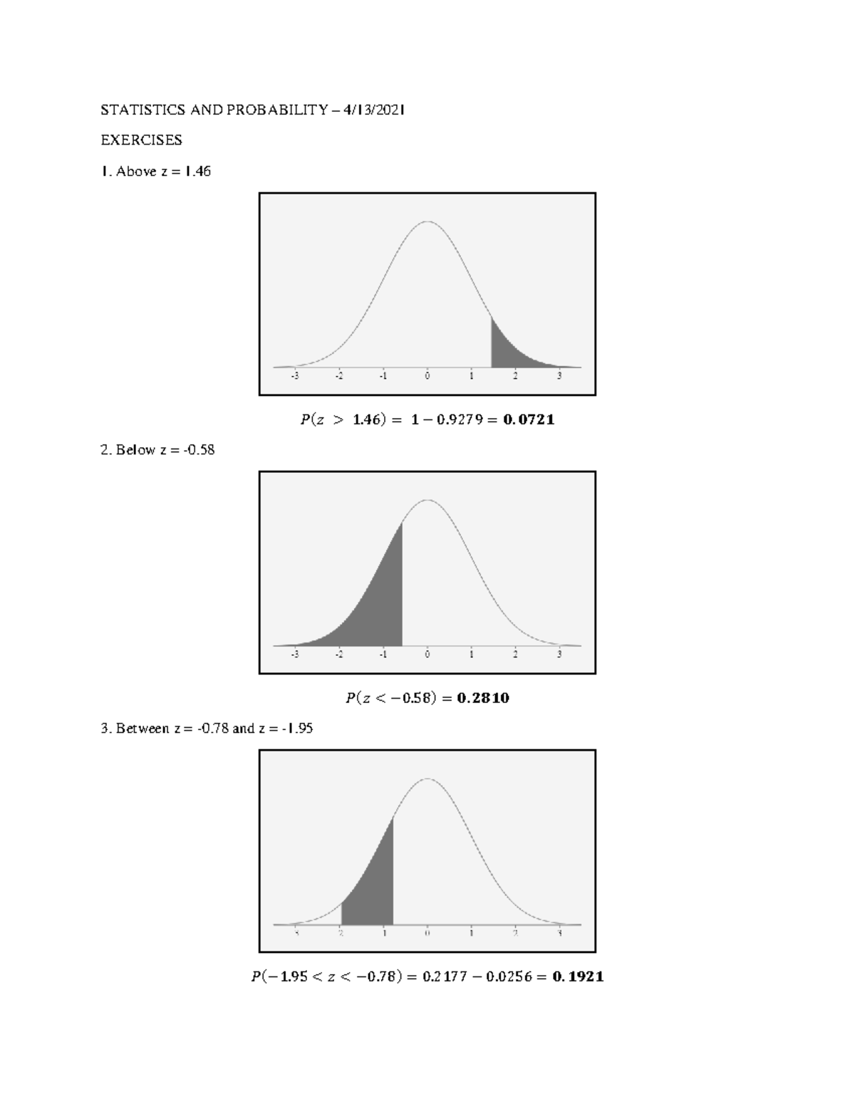 Statistics - Normal Distribution 2 - STATISTICS AND PROBABILITY – 4/13 ...