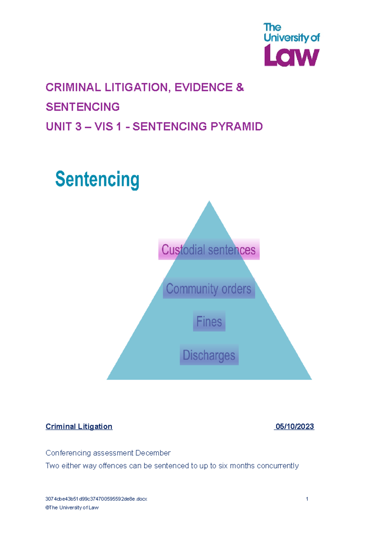 2324 crim unit03 ce02 vis1 sentencing pyramid - CRIMINAL LITIGATION ...