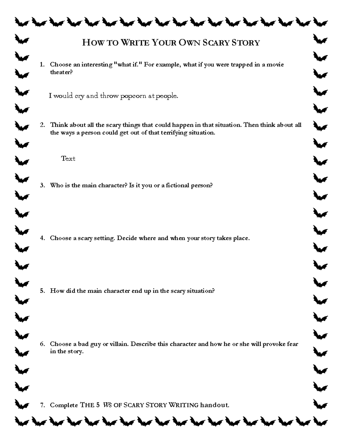 How to write a scary story - Working With People - Unitec - Studocu