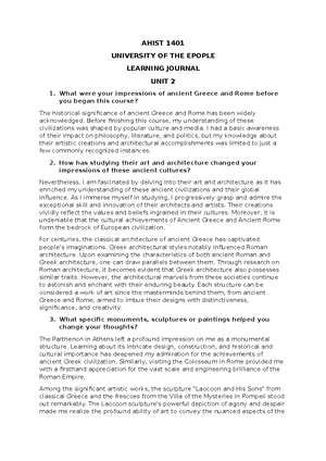 Unit 1 - Written Assignment - AHIST 1401 UNIVERSITY OF THE PEOPLE ...