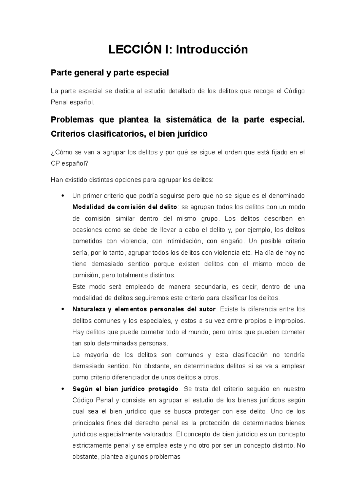 Tema 1 - Introducción - LECCIÓN I: Introducción Parte general y parte ...