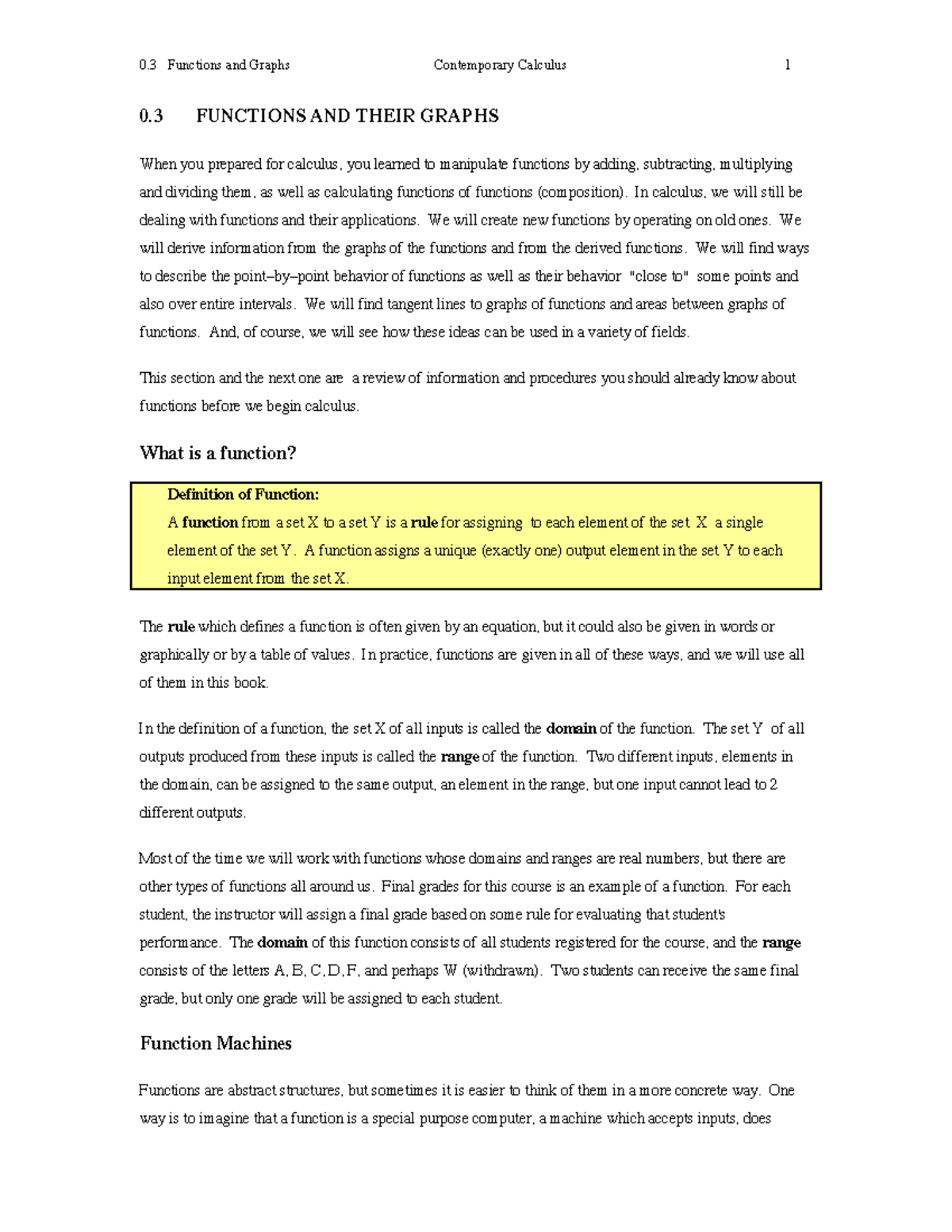 Week004 Course Module Functions And Their Graphs 0 Functions And Their Graphs When You