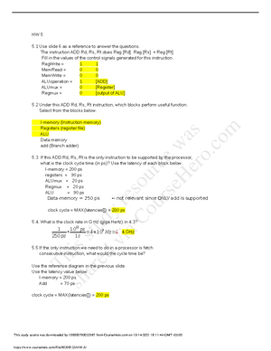 HW 2 - HW 2 - CMPE 120 HW# 2 Consider the operation of a machine with ...