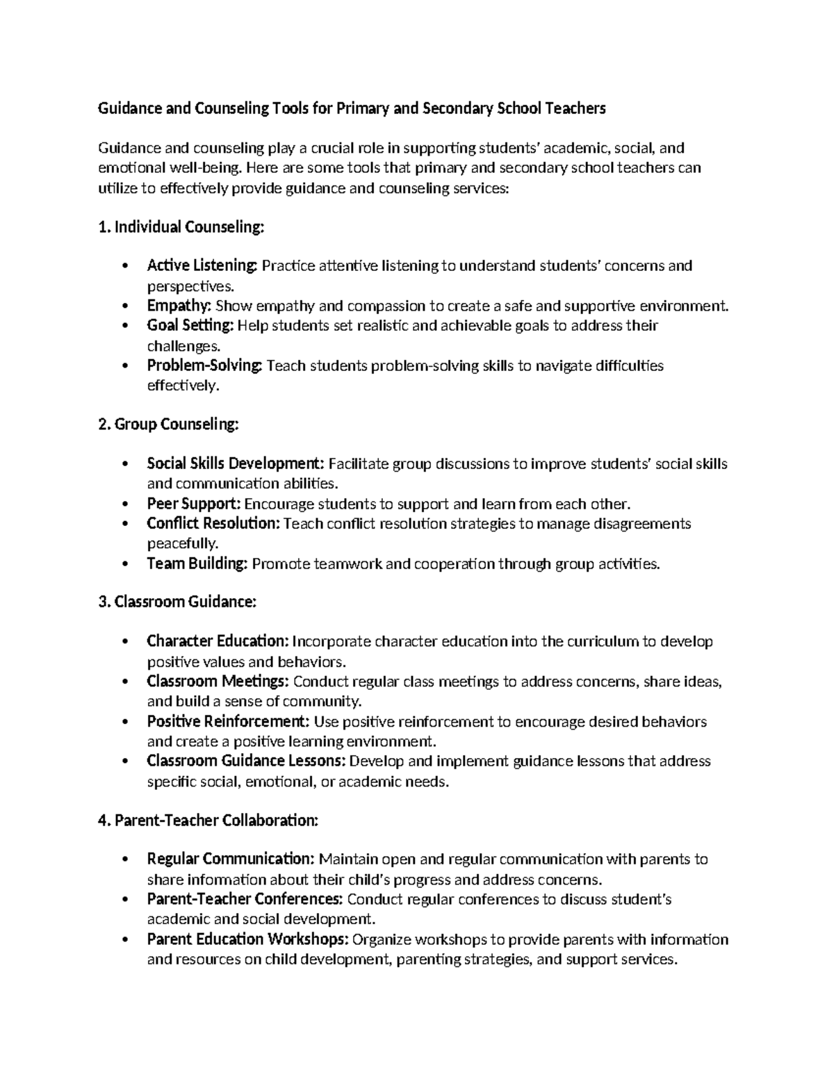 Guidance and counseling material for trainings and facilitations ...