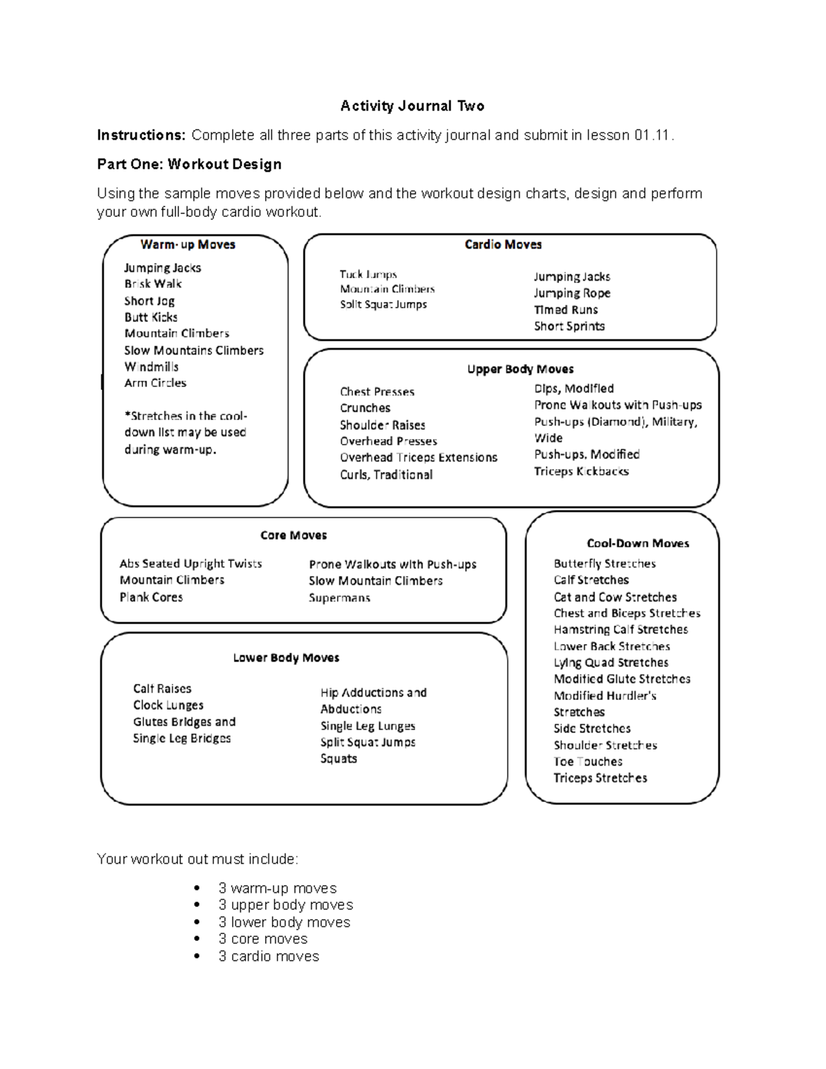 Activity journal 02 - yes - Activity Journal Two Instructions: Complete ...