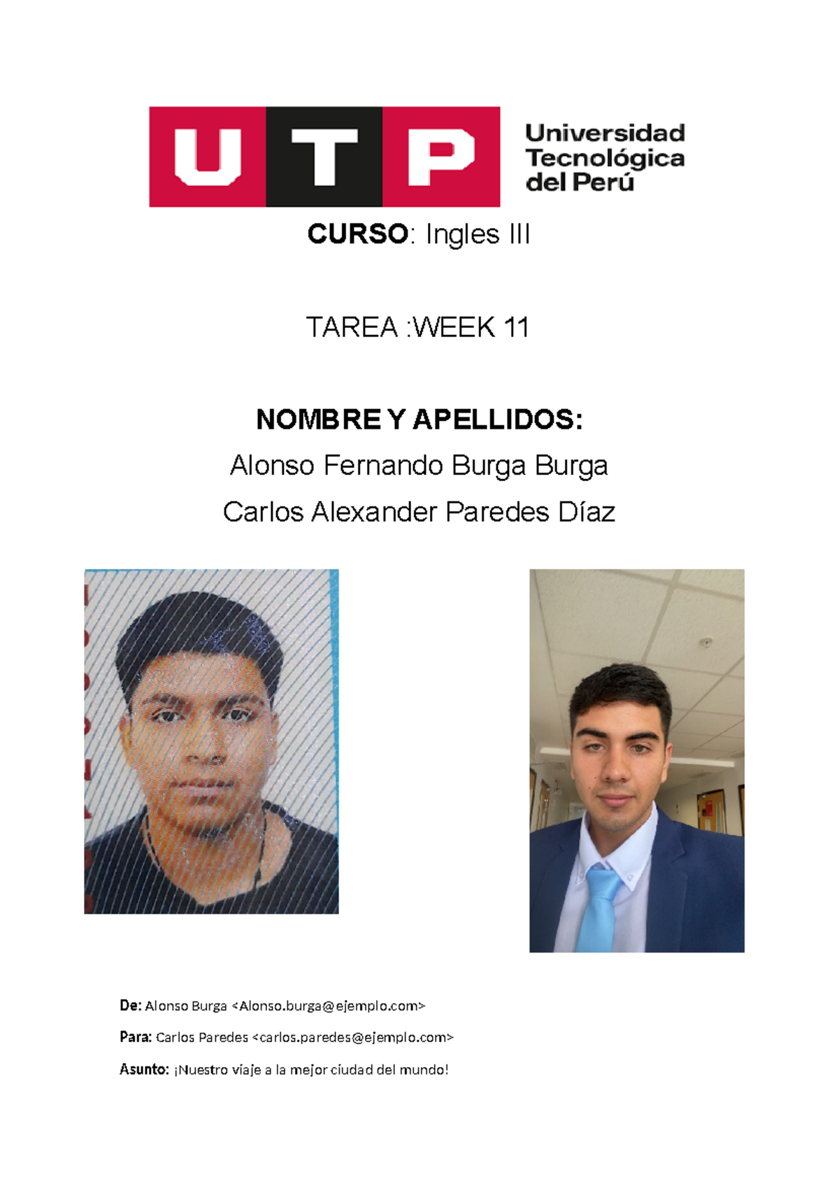 WEEK12 Ingles-III - Tarea - CURSO: Ingles III TAREA :WEEK 11 NOMBRE Y APELLIDOS: Alonso Fernando ...